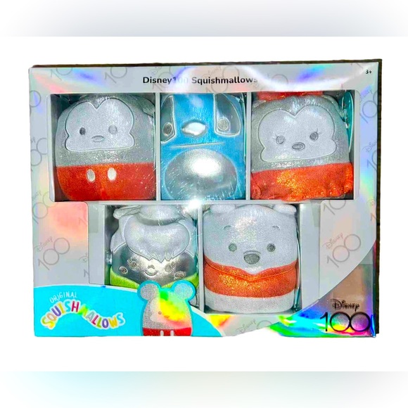 Disney | Toys | Squishmallow 5 Piece Set Celebrating Disneys 0th ...